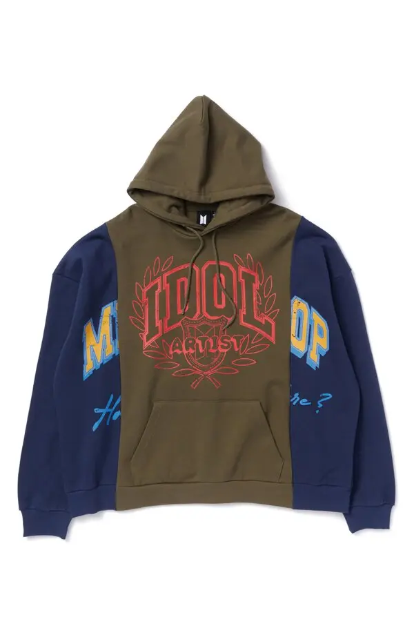 Bts Themed Merch Gender Inclusive 'Idol' Varsity Pullover Hoodie